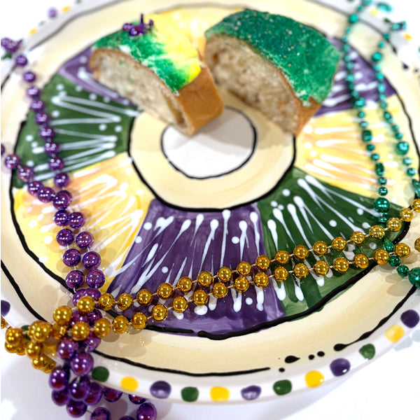 King Cake Round Platter - Magnolia Creative Co.