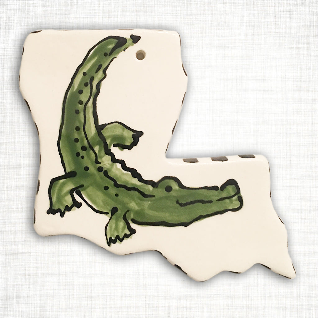 Louisiana Alligator Ornament - Magnolia Creative Co.