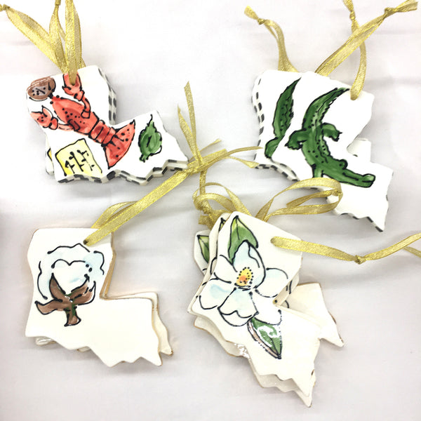 Louisiana Alligator Ornament - Magnolia Creative Co.
